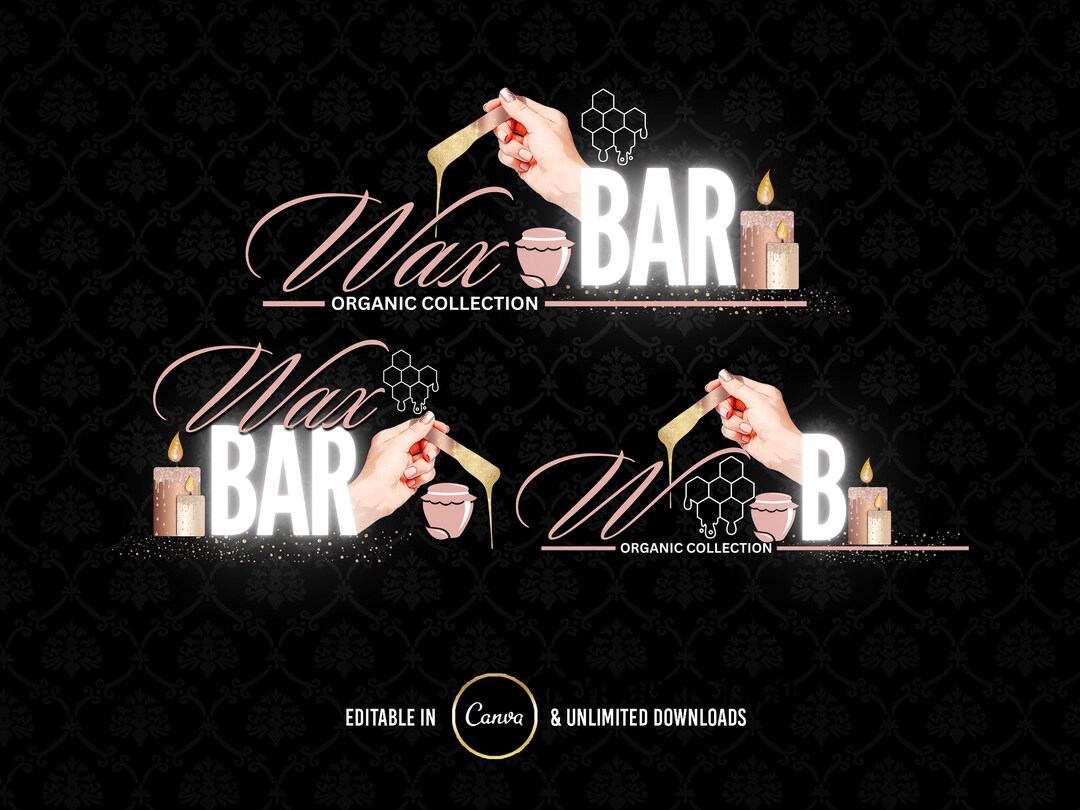 Wax Logo, Waxing Logo Design, Editable Wax Logo, Sugar Wax Logo ...