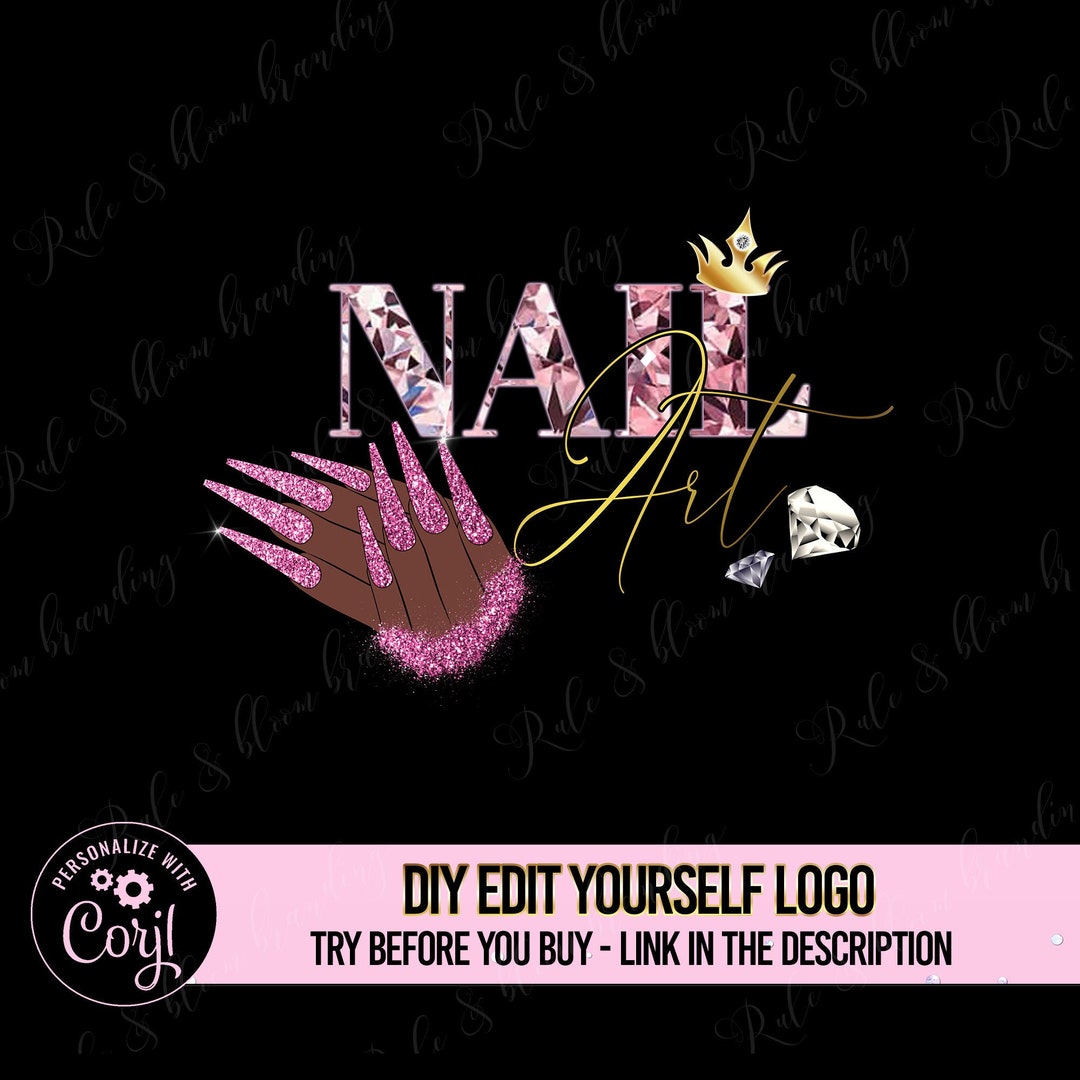 Nail Tech Logo, Nail Logo Design, Nails Logo, Diy Logo Template - Etsy