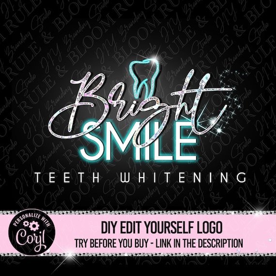 Teeth Whitening Logo Dental Teeth Whitening Logo Design | Etsy