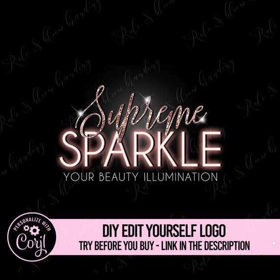 design branding Boutique Logo design hair bundles logo LPH Glitter ...