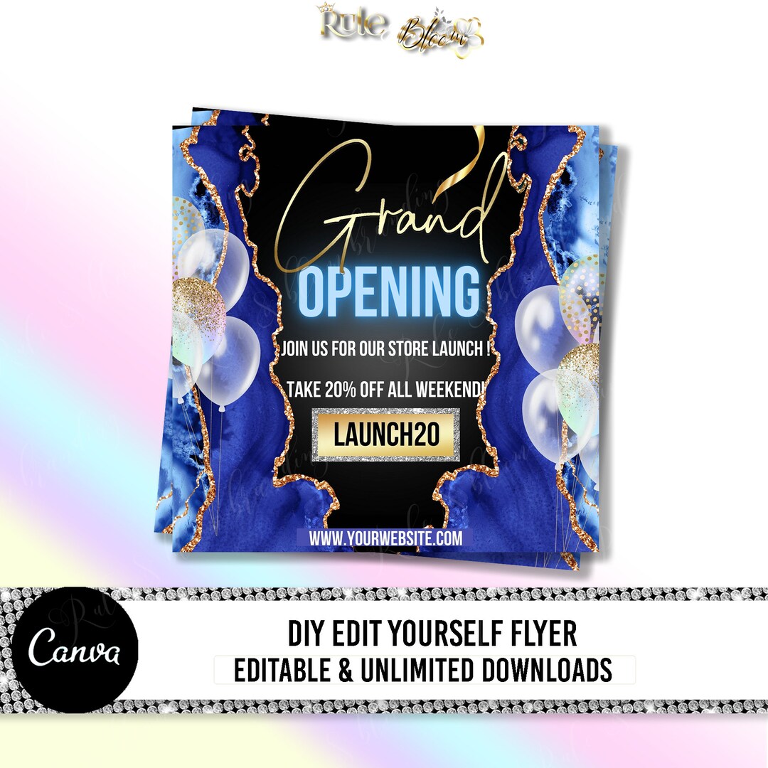 DIY Grand Opening Flyer, Website Launch Flyer, Product Launch, New ...