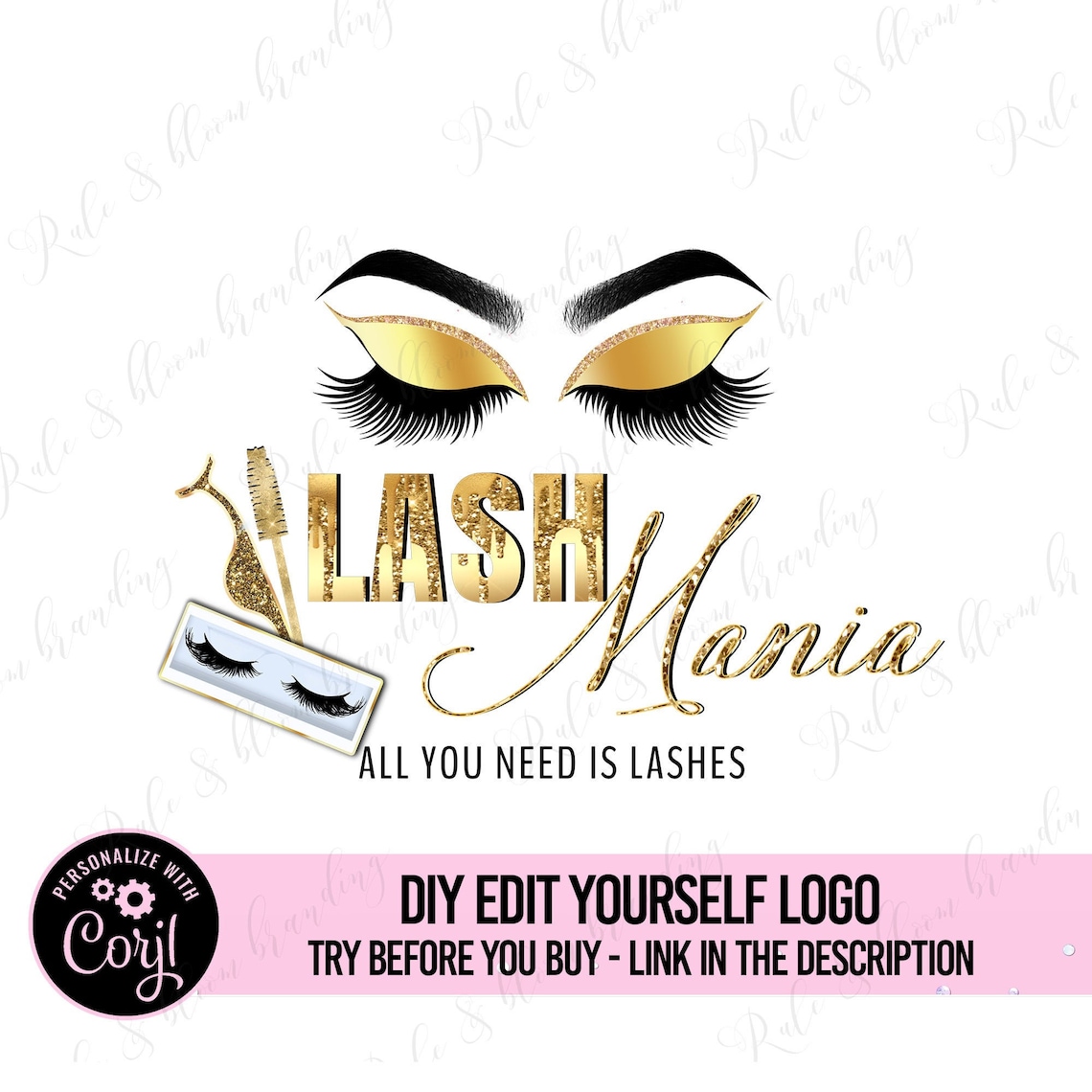 Lash Logo Design Eyelash Logo Lash Technician Logo Lash | Etsy