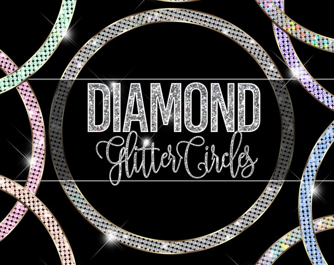 Glitter Circles Clipart, Glam Frame Overlays (digital Download) - Etsy ...