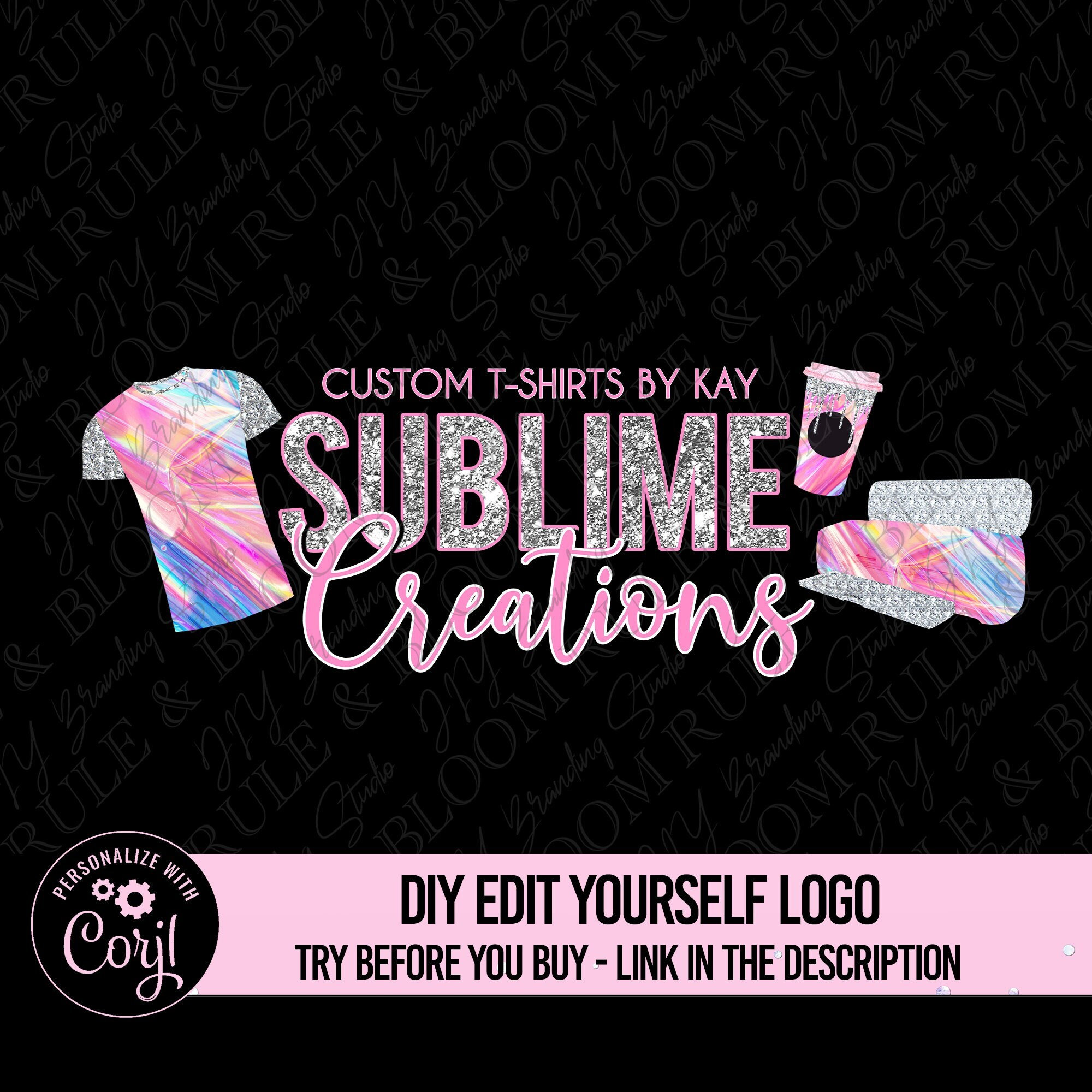 T-shirt Design Logo, Heat Press Logo Template, DIY Cricut Logo ...