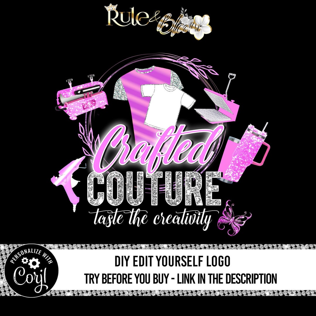 T-shirt Design Logo, Heat Press Logo Template, DIY Cricut Logo ...