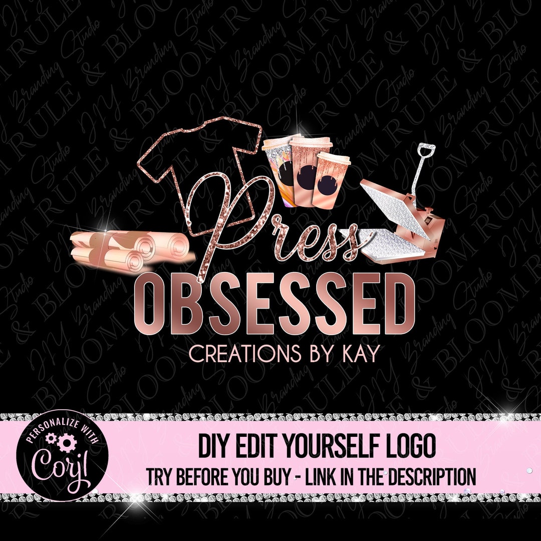 T-shirt Design Logo, Heat Press Logo Template, DIY Cricut Logo ...