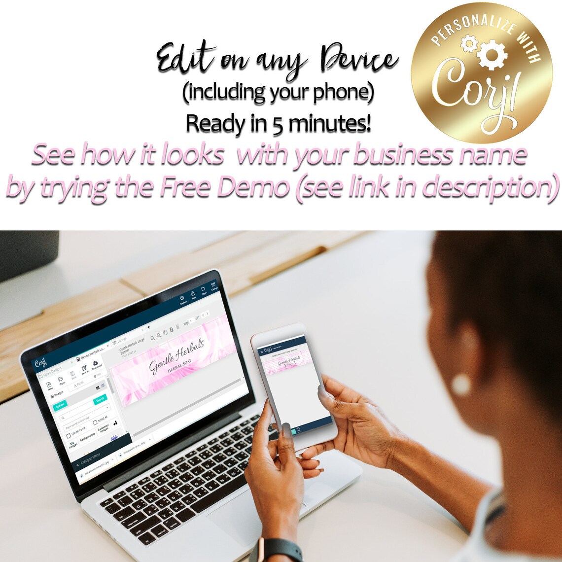 Nails Logo Design Premade Nails Logo DIY Nail Logo Editable | Etsy