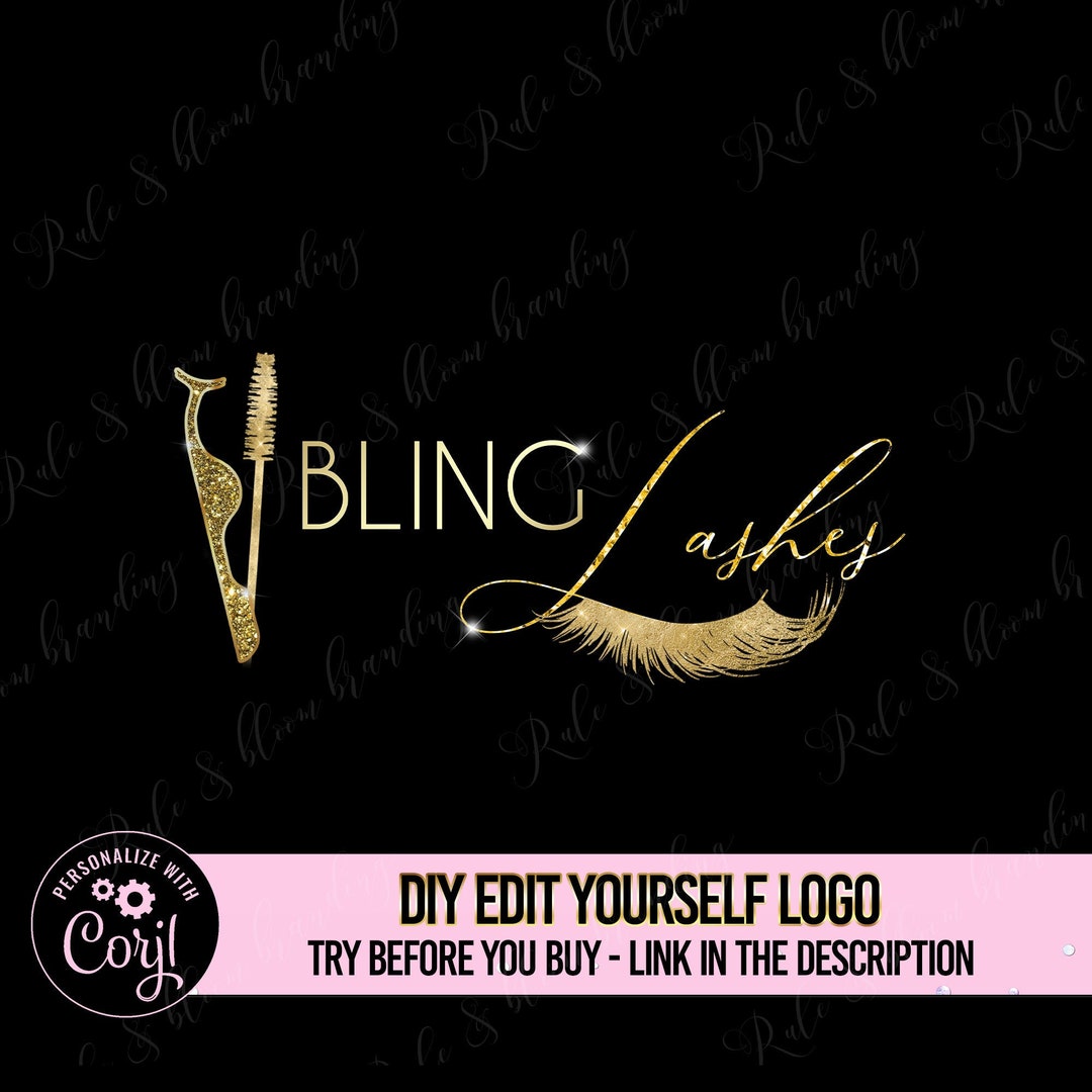 Eyelash Logo Design, Beauty Lash Extensions Template (digital Download ...