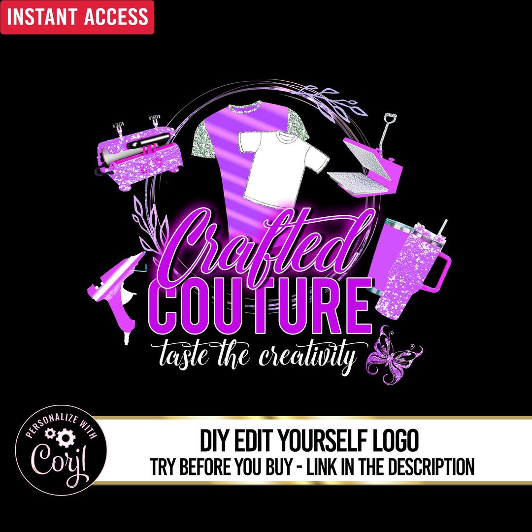 T-shirt Design Logo, Heat Press Logo Template, DIY Cricut Logo ...