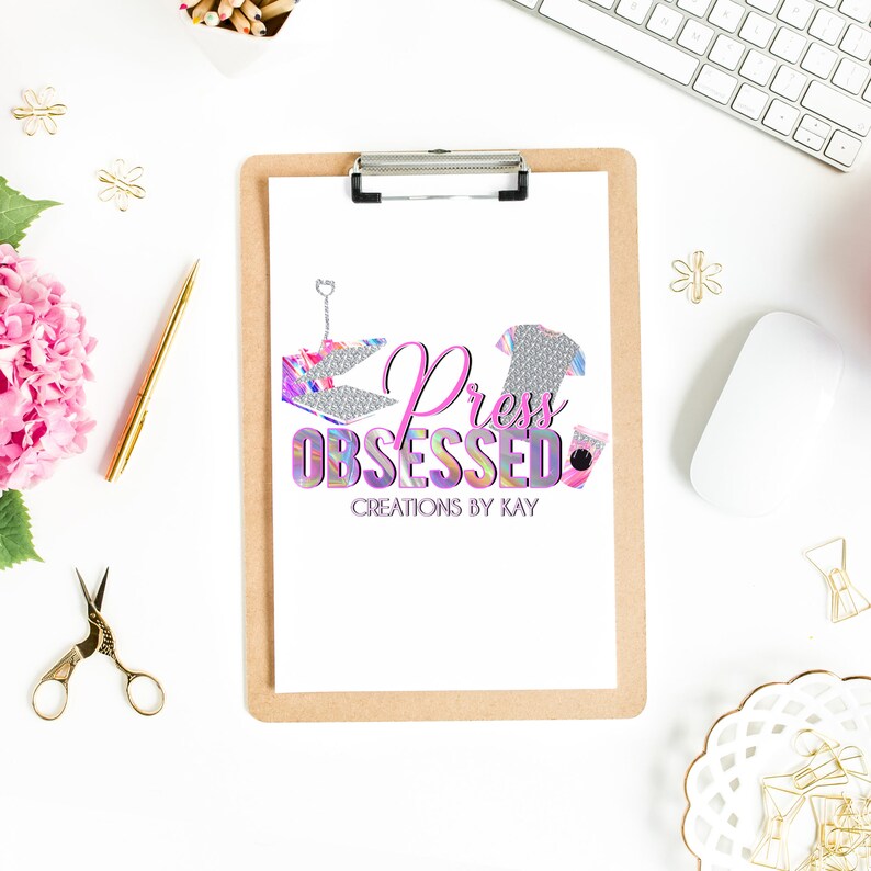 Heat Press Logo Template, DIY Cricut, Editable Business Logo (digital ...