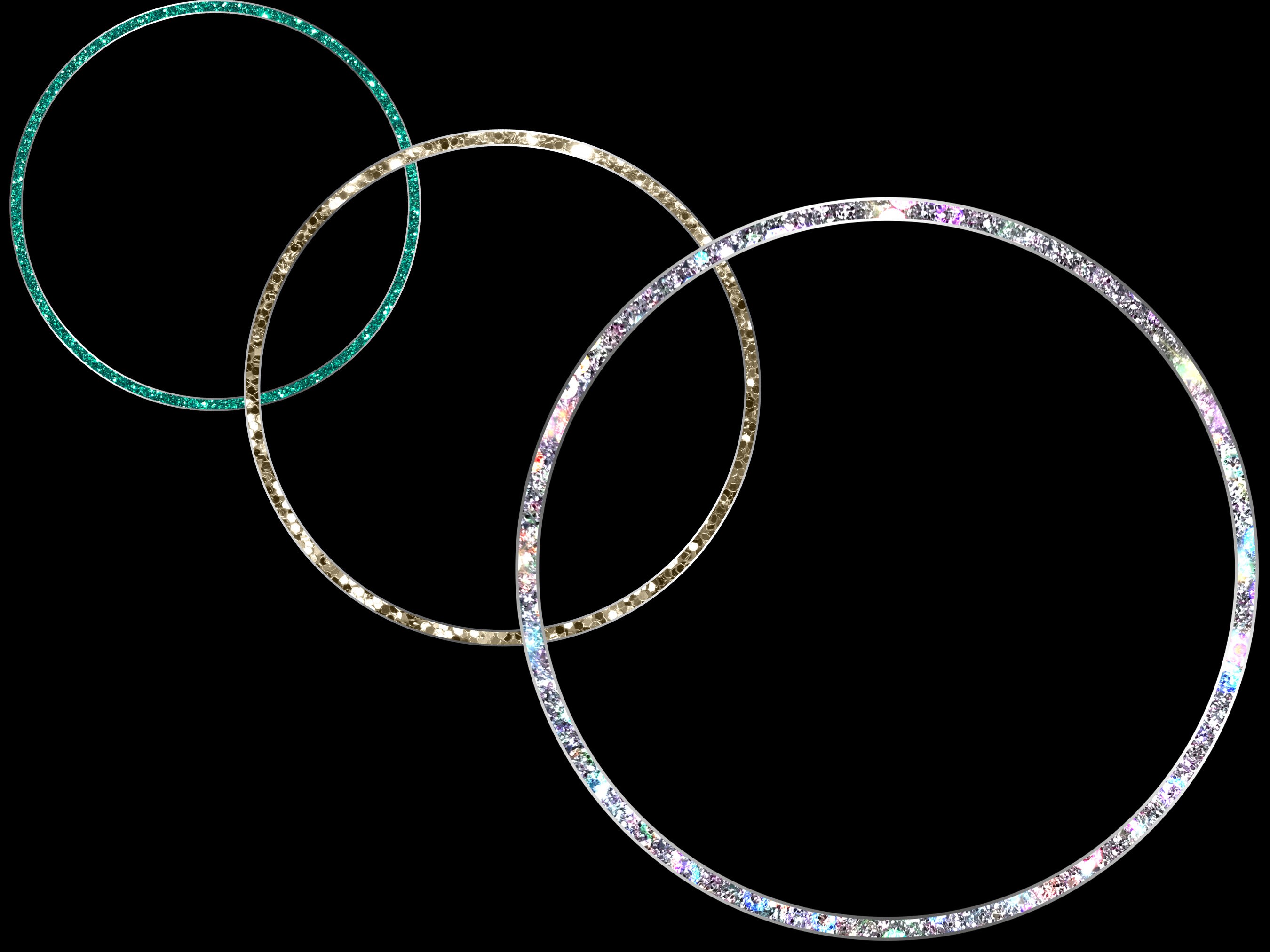 GLITTER Circles Clipart Sparkling Shiny Frames Digital | Etsy