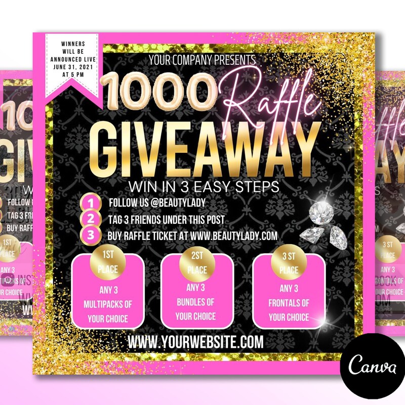 Raffle Drawing Flyer - Etsy