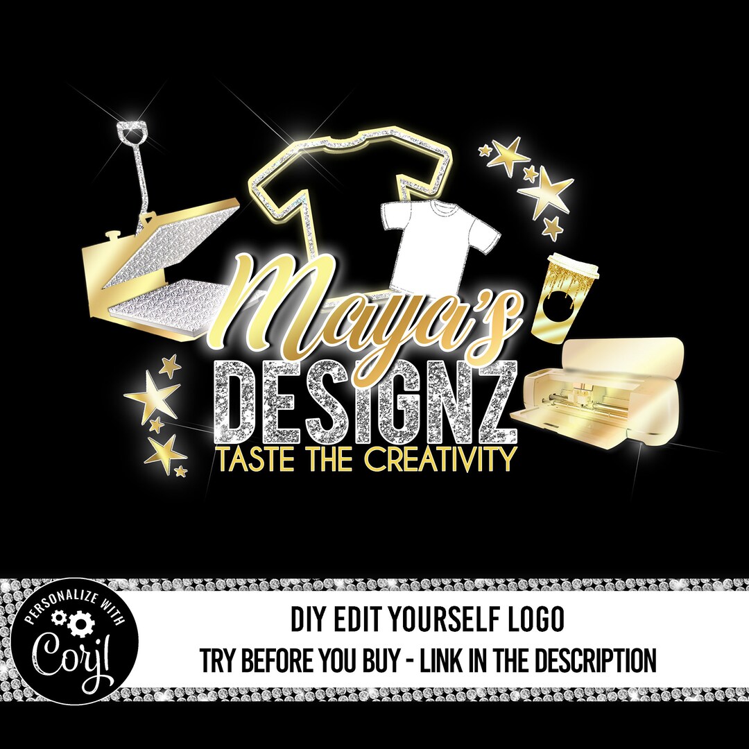 T-shirt Design Logo, Heat Press Logo Template, DIY Cricut Logo ...