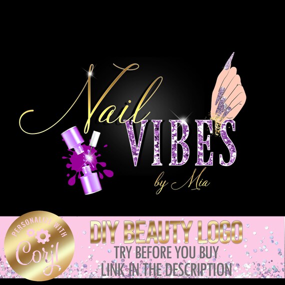 Nail tech logo Nail logo design nails logo diy logo | Etsy
