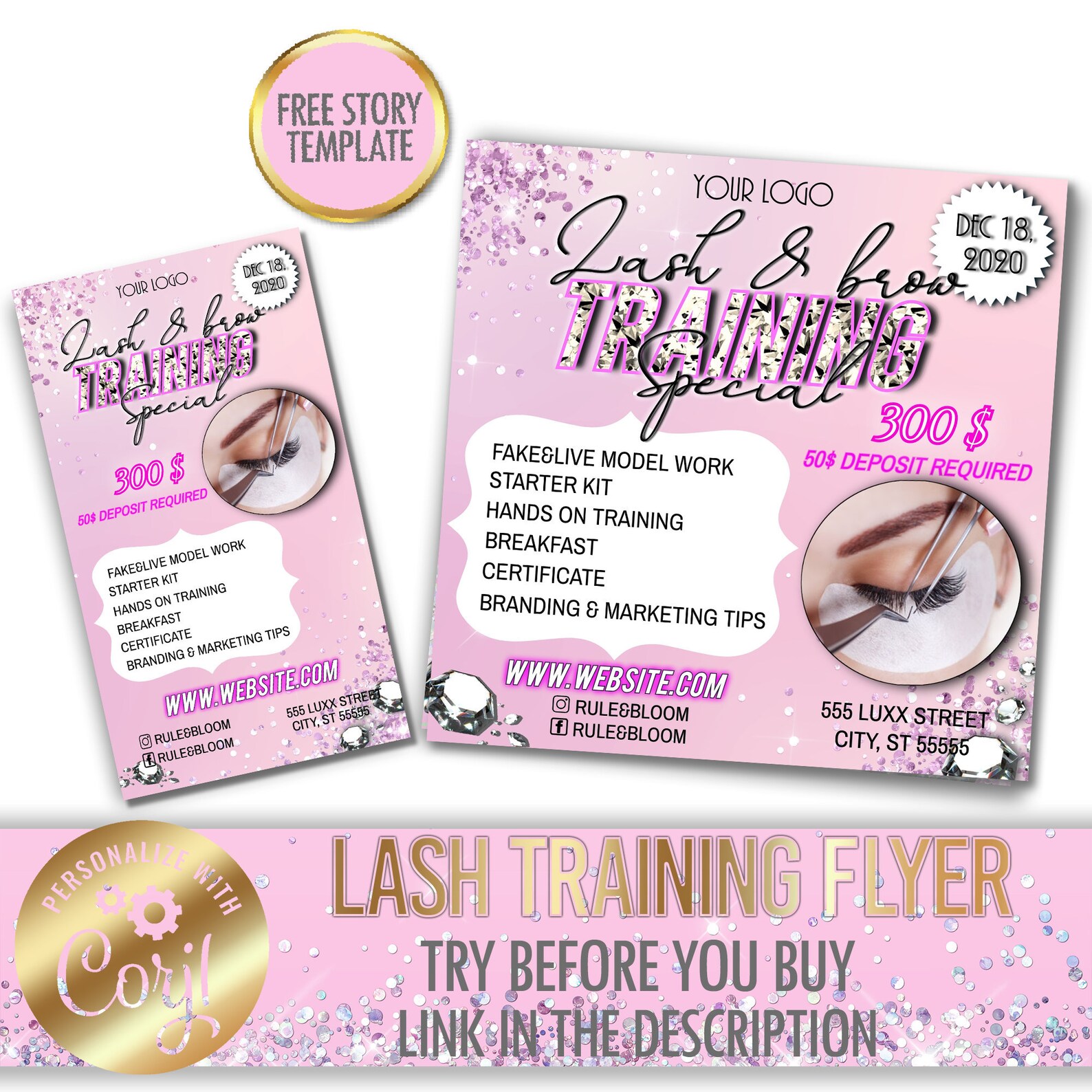 Eyelash Extension Flyer Lash Training Diy Flyer - Etsy New Zealand