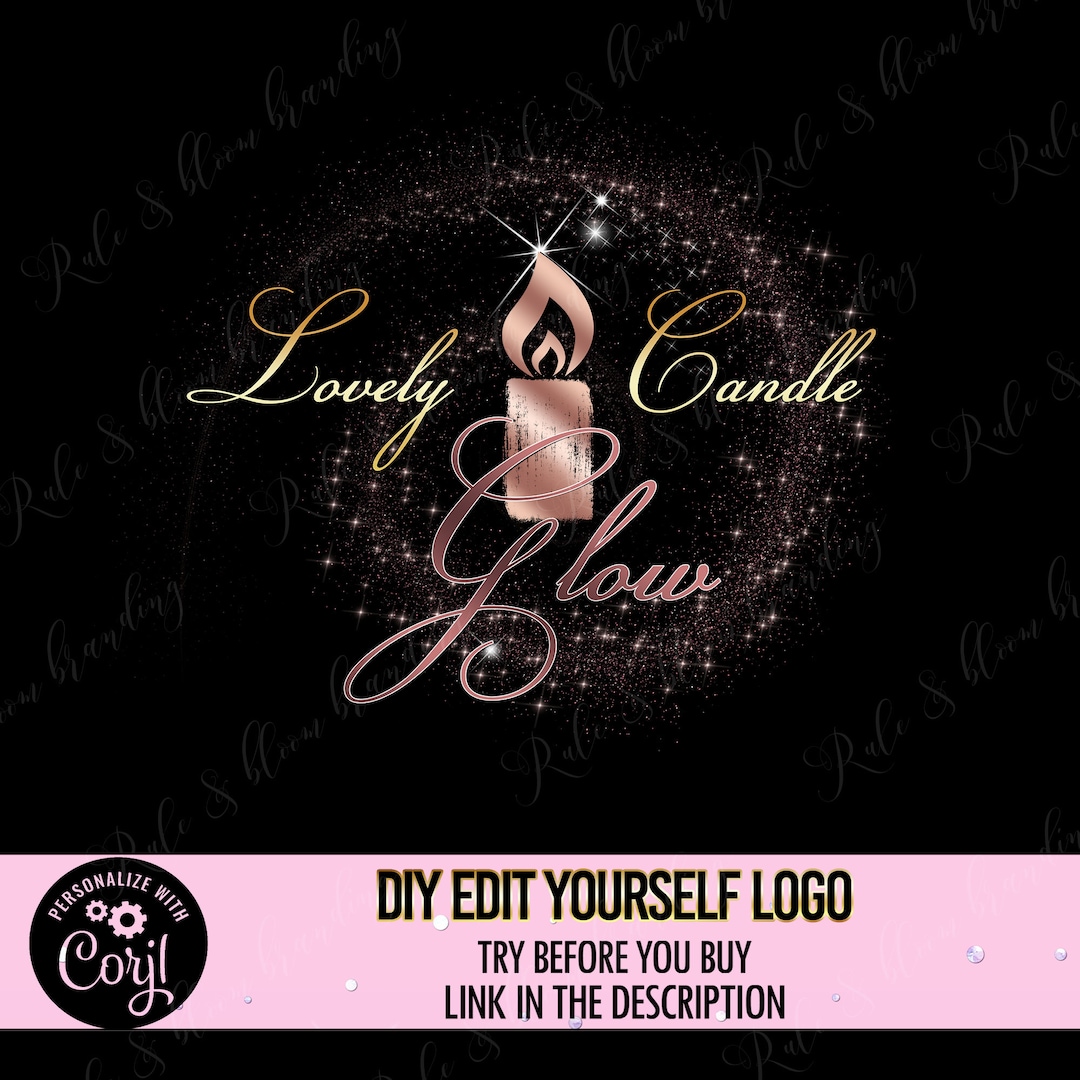 Candle Business Logo Design, Diy Candle Logo Template, Editable ...