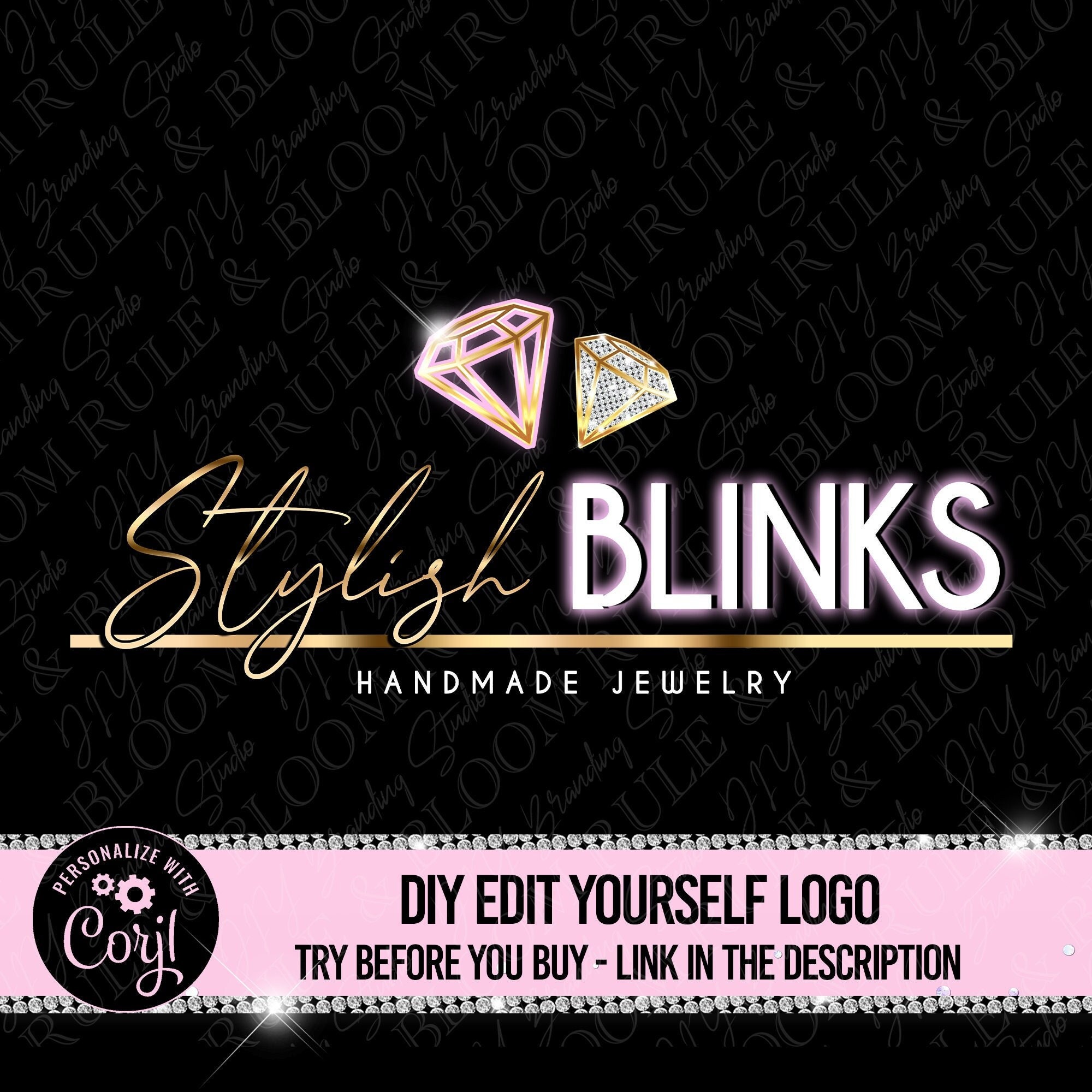 design branding Boutique Logo design hair bundles logo LPH Glitter ...