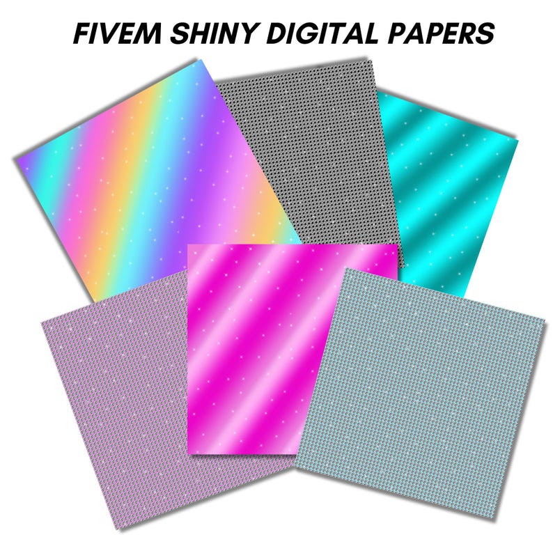 Diamond Glam Digital Paper, Glitter Rhinestone Textures (commercial Use ...