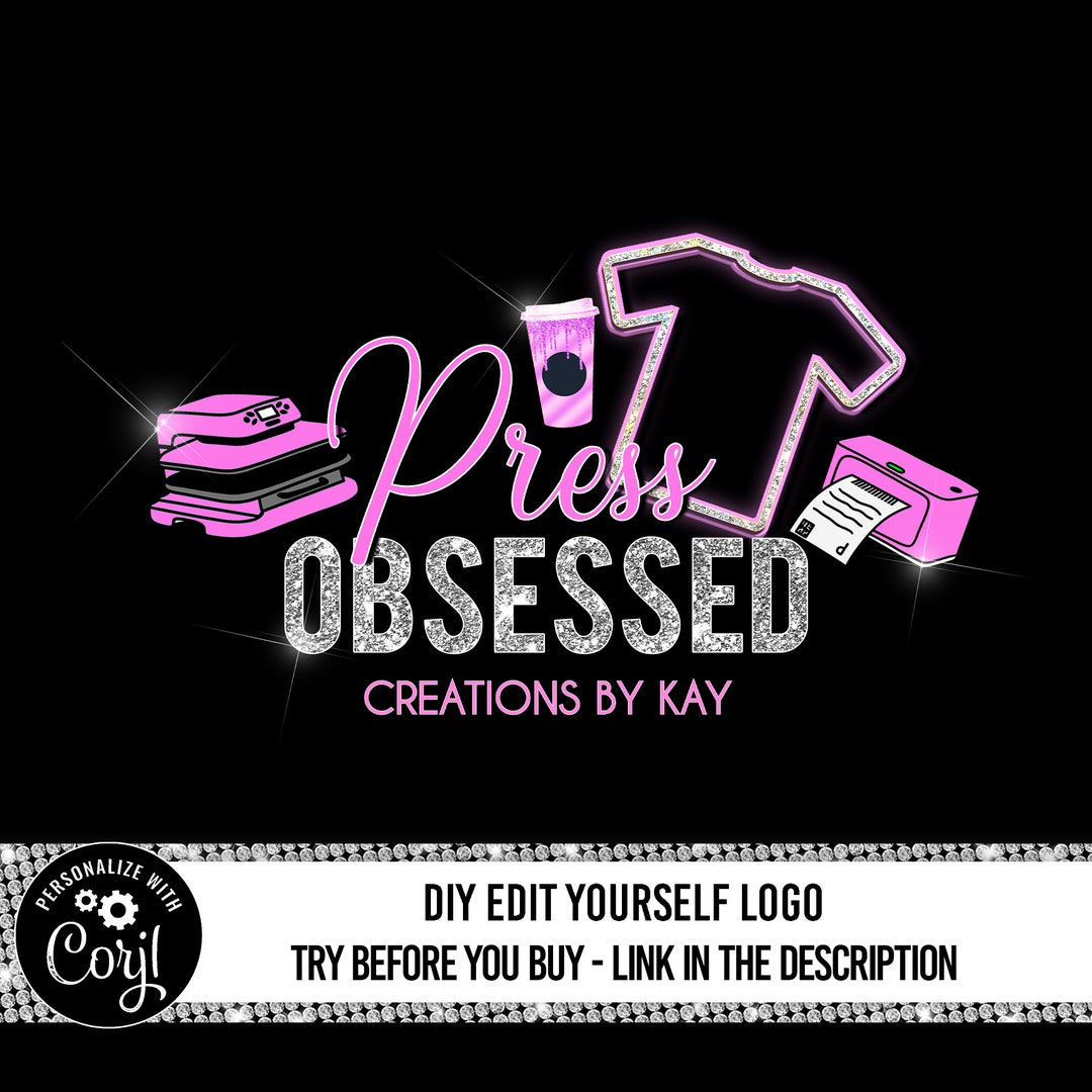 T-shirt Design Logo, Heat Press Logo Template, DIY Cricut Logo ...
