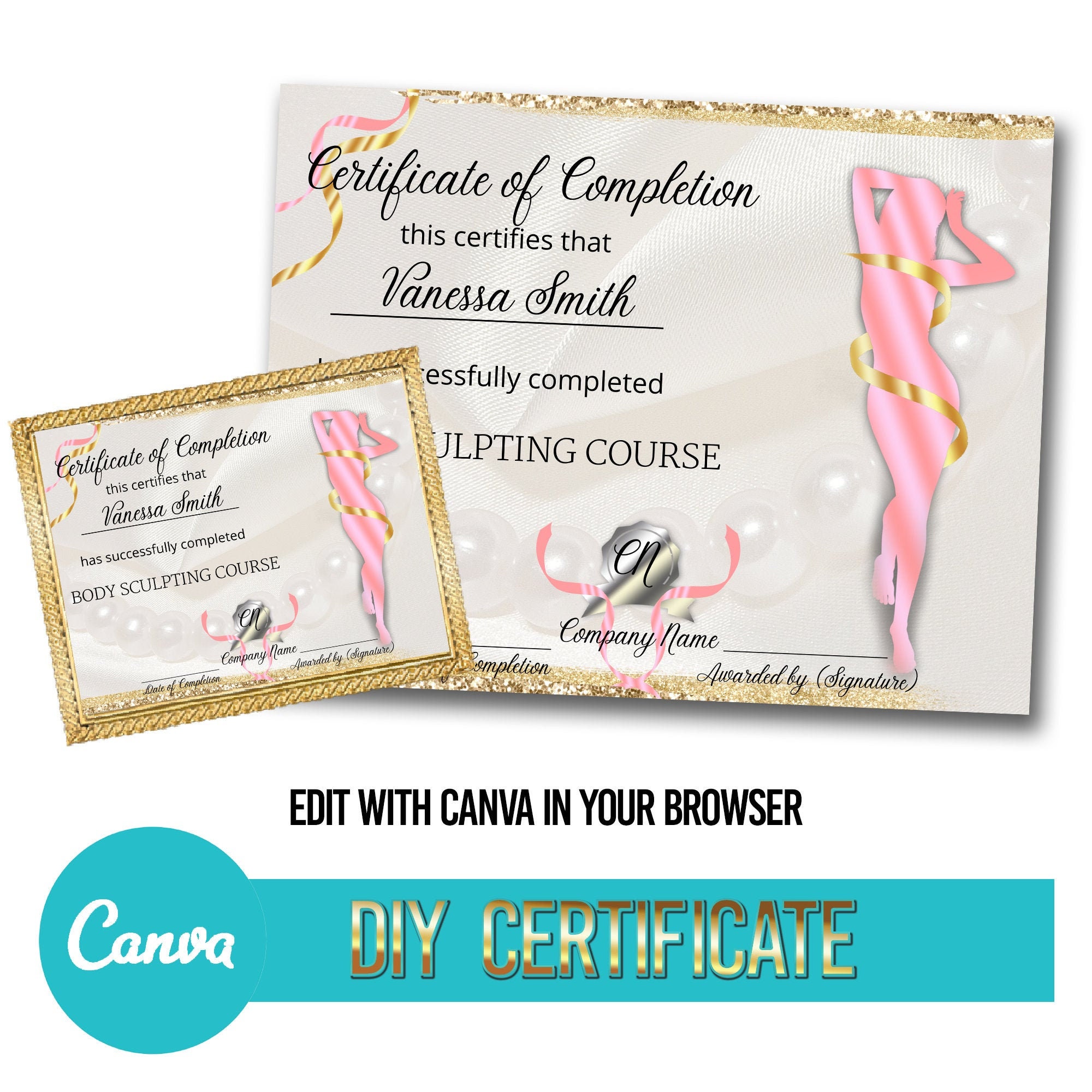 Body Sculpting Certificate of Completion Diploma File Body | Etsy