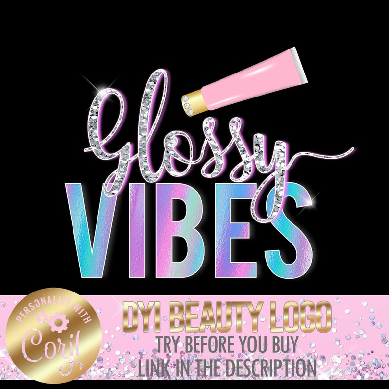 Lip gloss Logo Lipgloss Logo beauty Logo design | Etsy