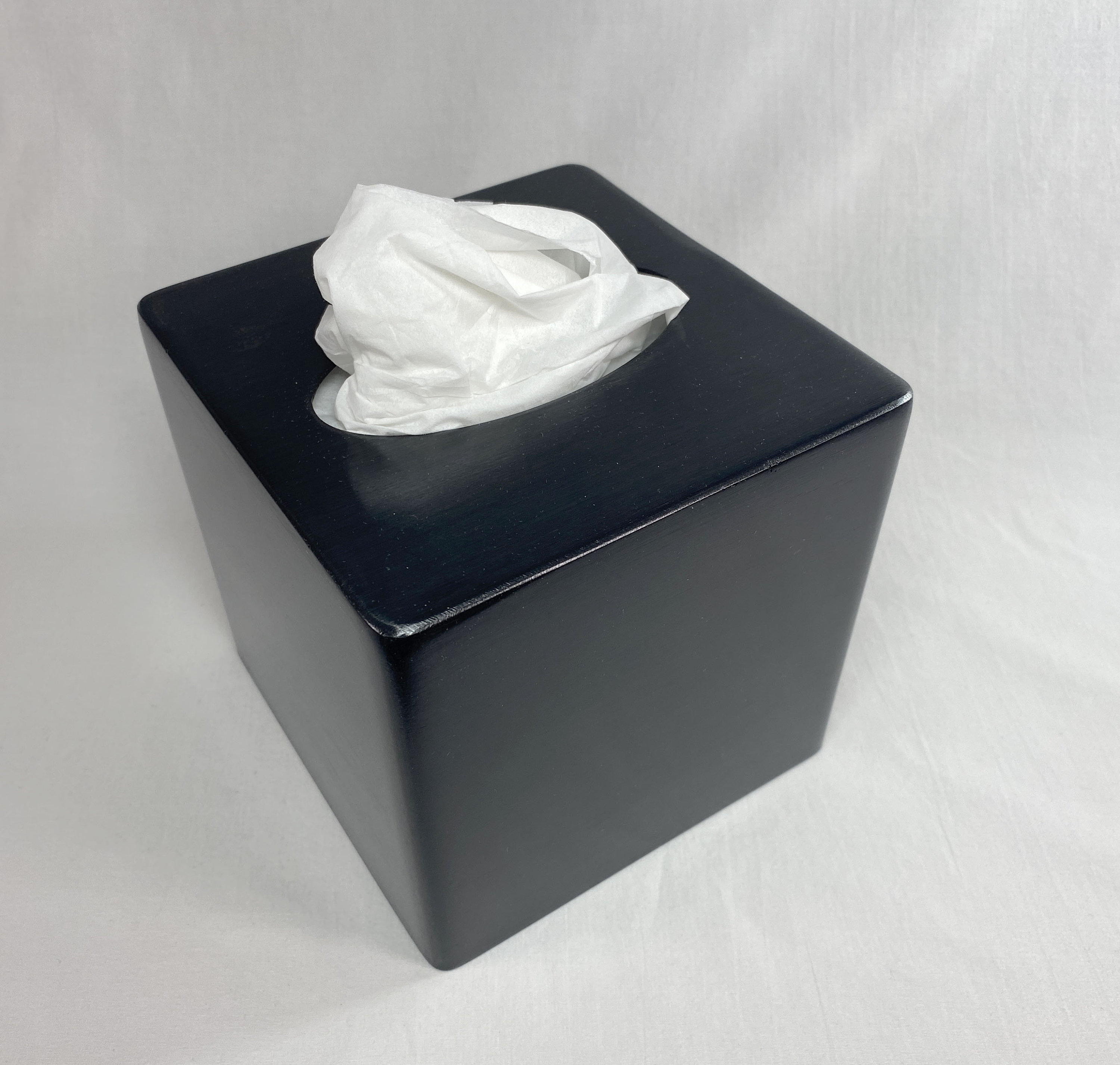 Handmade Metal Tissue Box Cover: Brushed Black Acid Patina Finish - Etsy