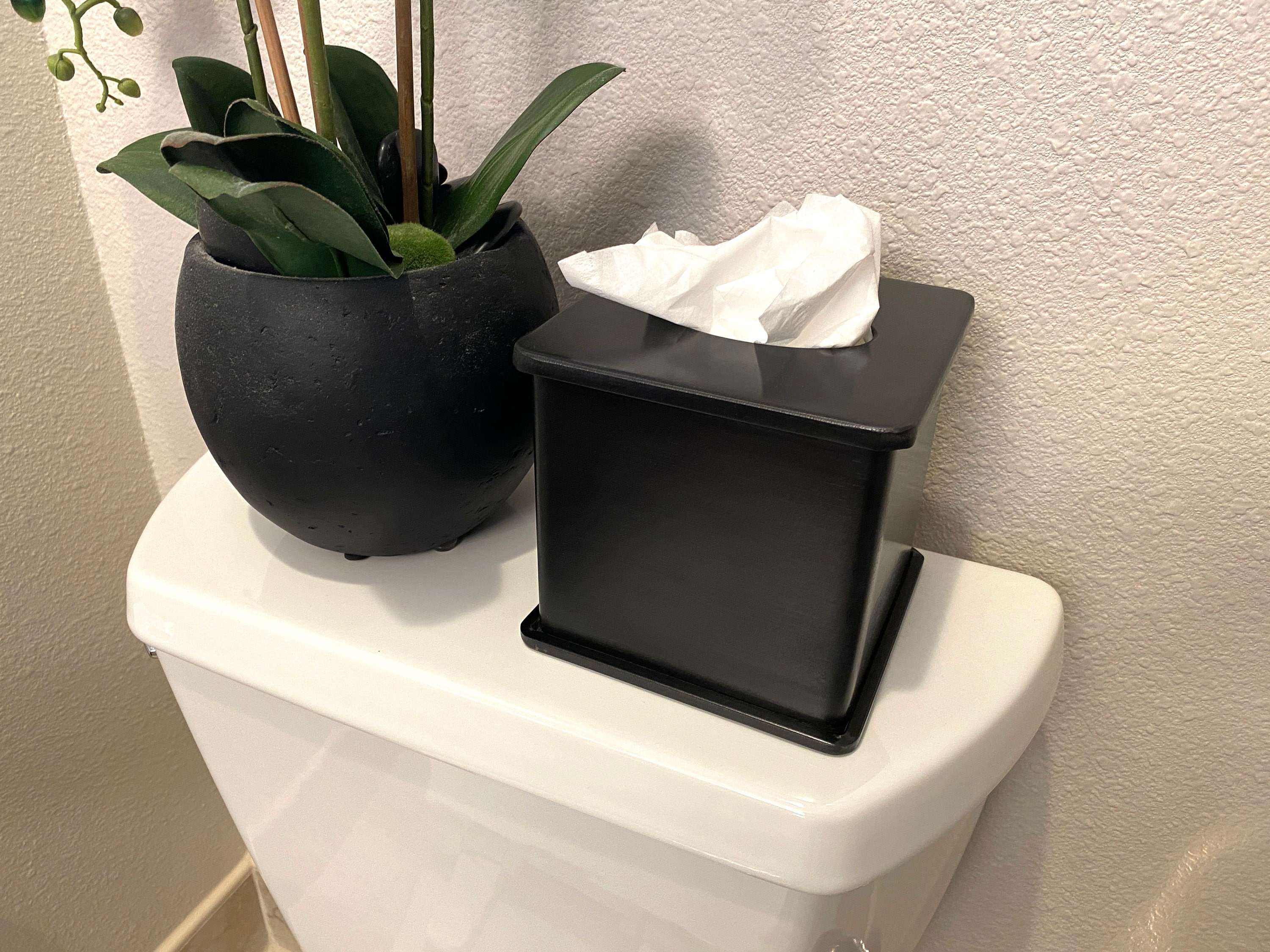 Metal Tissue Box Cover, Handmade in USA, Modern Contemporary, Sleek ...