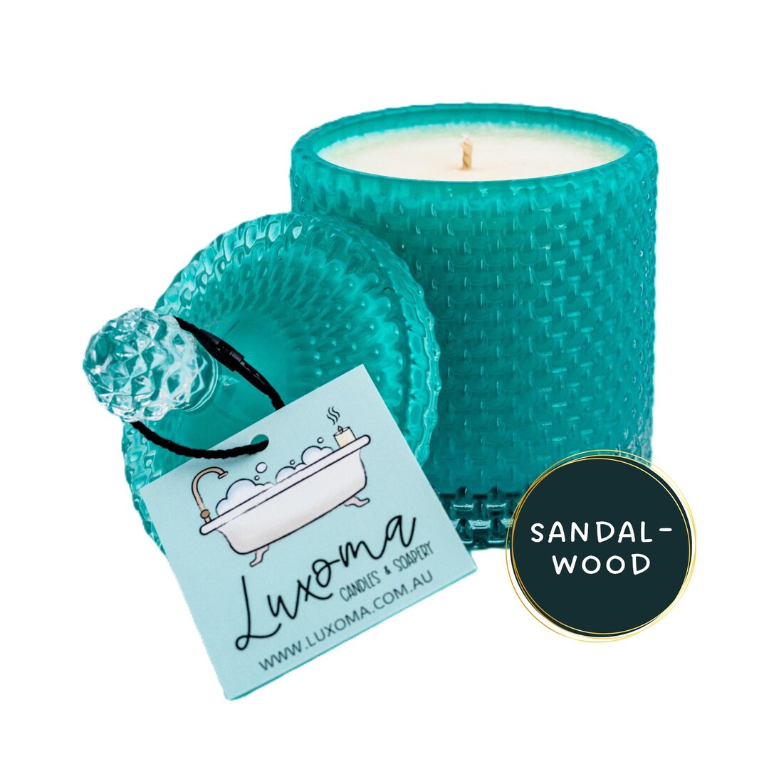 Sandalwood Tear Drop Candle | Premium Soy Candle | Vegan Candle for ...