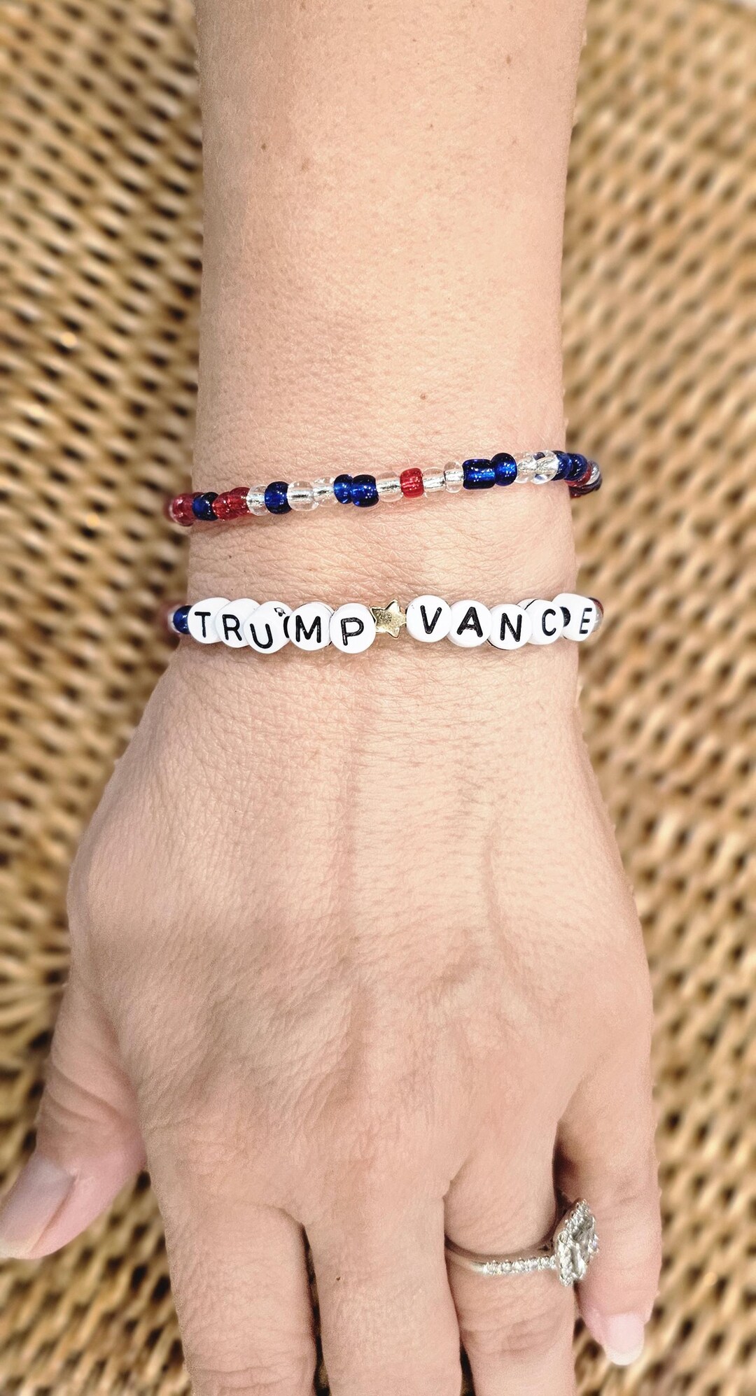 Trump Vance Kamala Harris Walz Clay Heishi Stacking Bracelets Beads ...