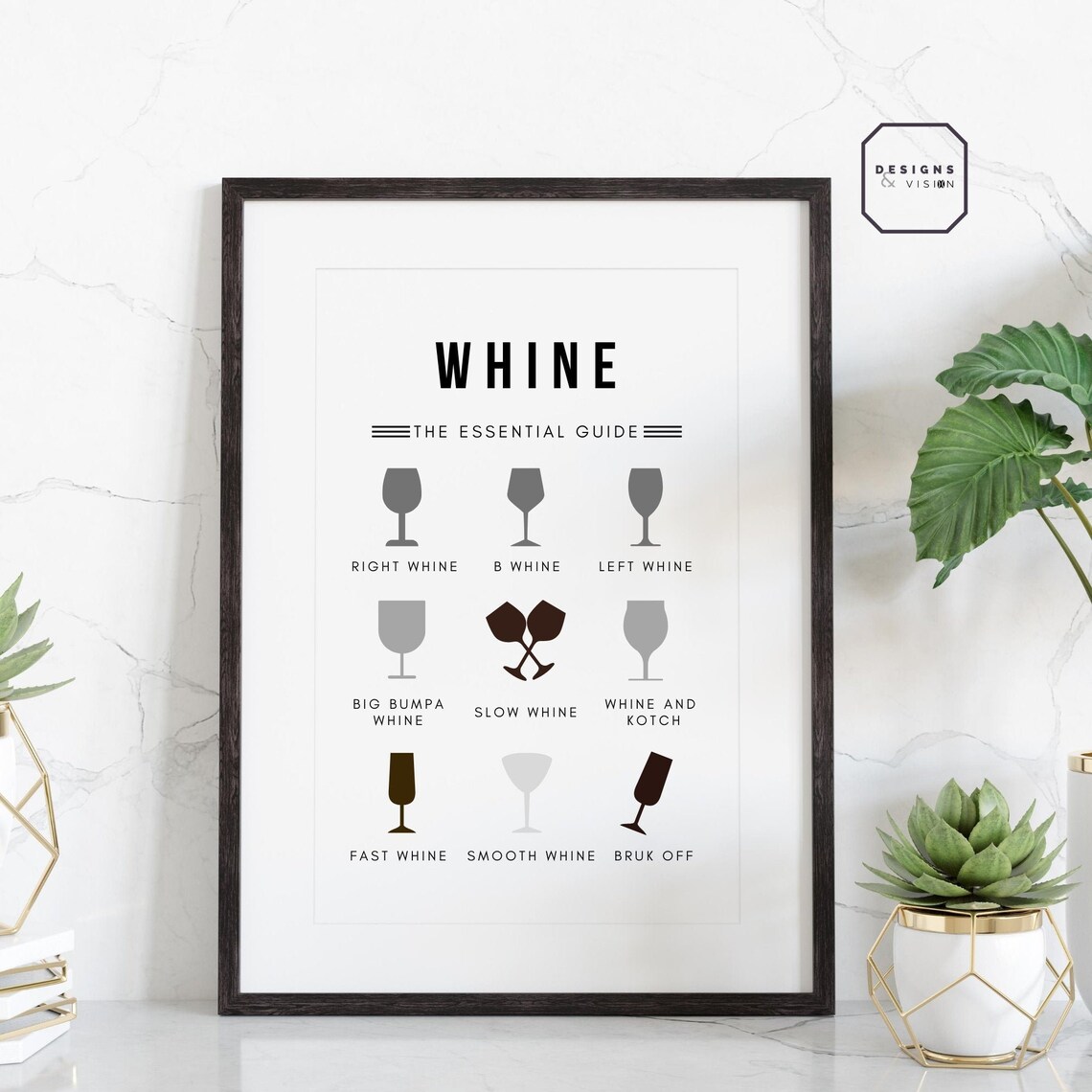 WHINE a Spin on Wine Print With a Selection for Instant Download - Etsy