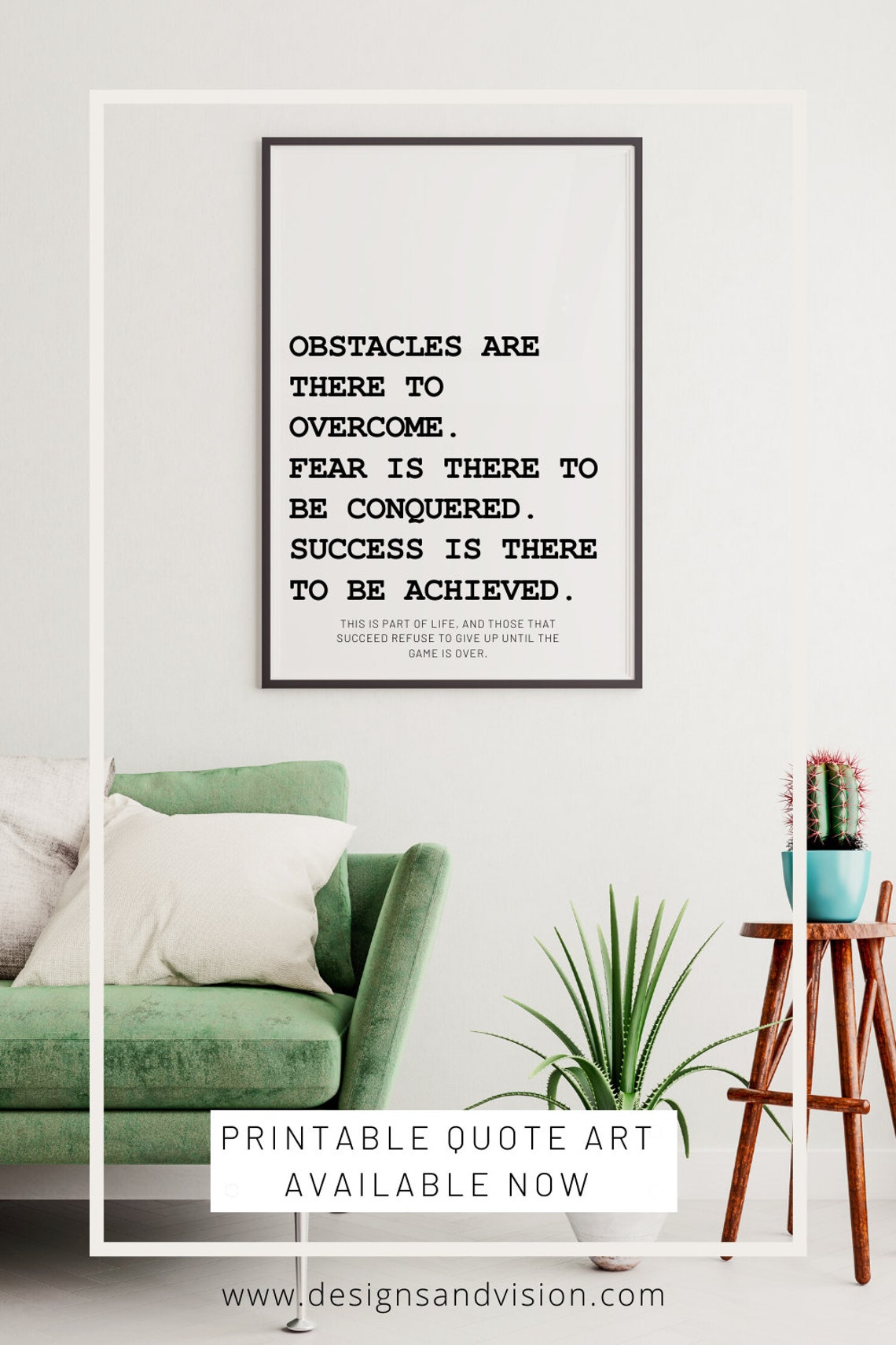 Obstacles Instant Download Positive Poem Poster Inspiring - Etsy