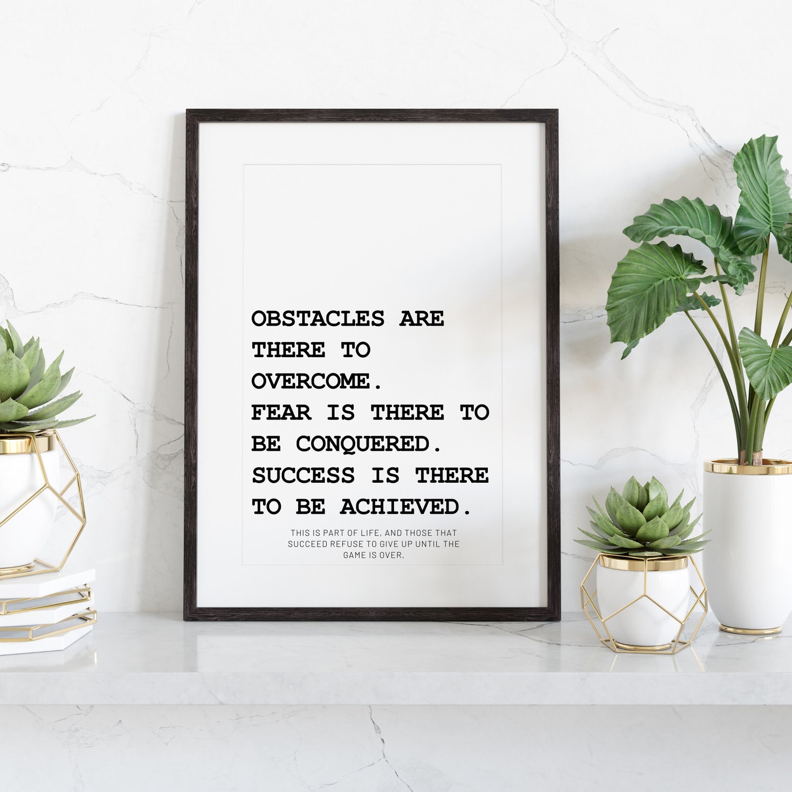 Obstacles Instant Download Positive Poem Poster Inspiring - Etsy