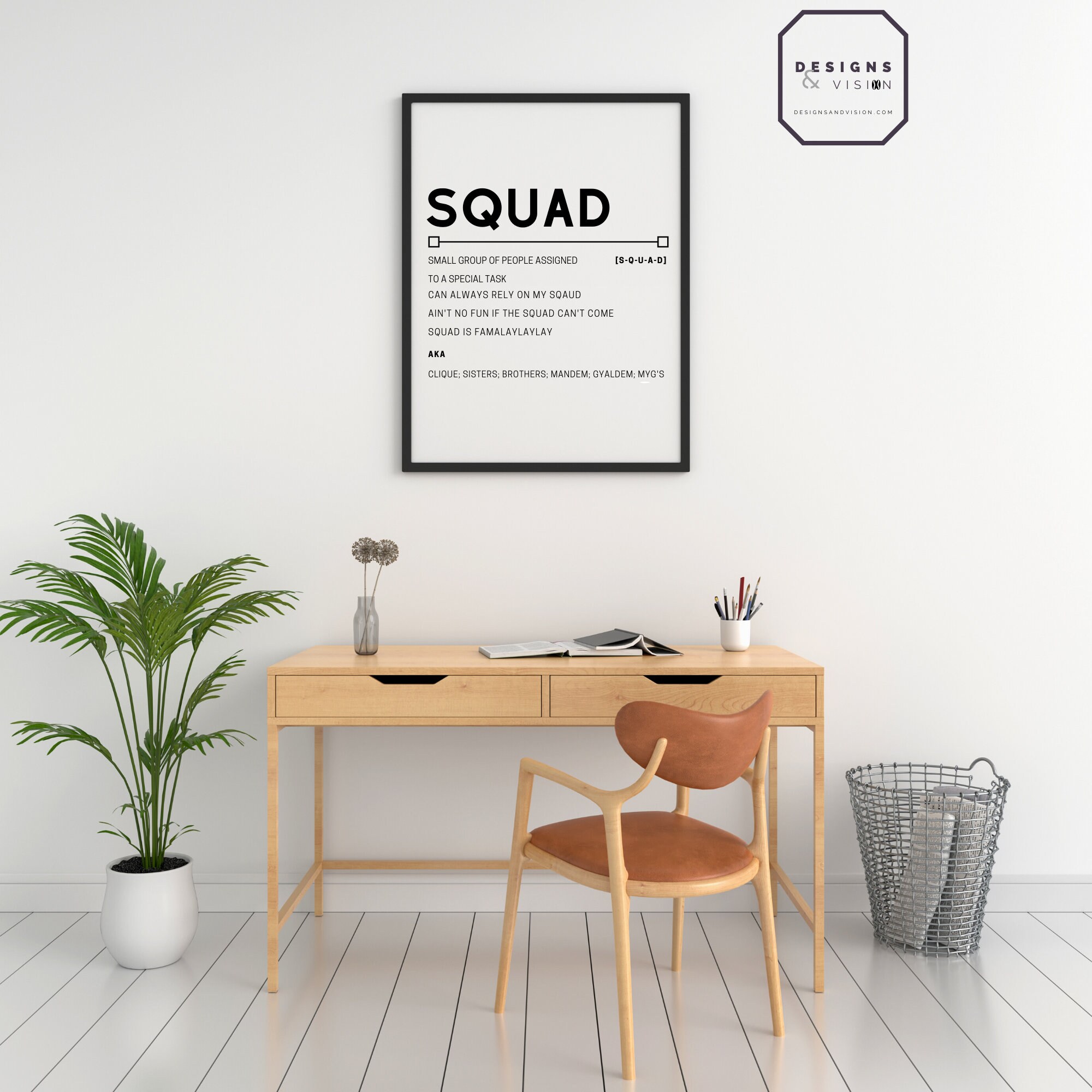 SQUAD Instant Download Definition Poster, Friends Printable Definition ...