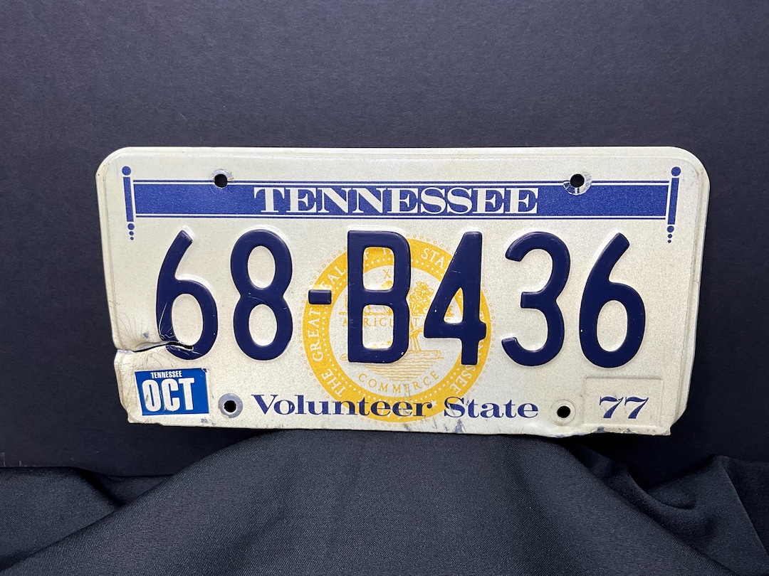 Vintage 1977 Tennessee License Plate: Smith County, Volunteer State - Etsy