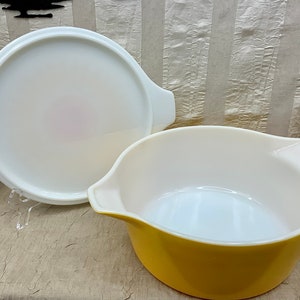 Vintage Pyrex Daisy Casserole Set, Sunflower Citrus Orange Casserole ...