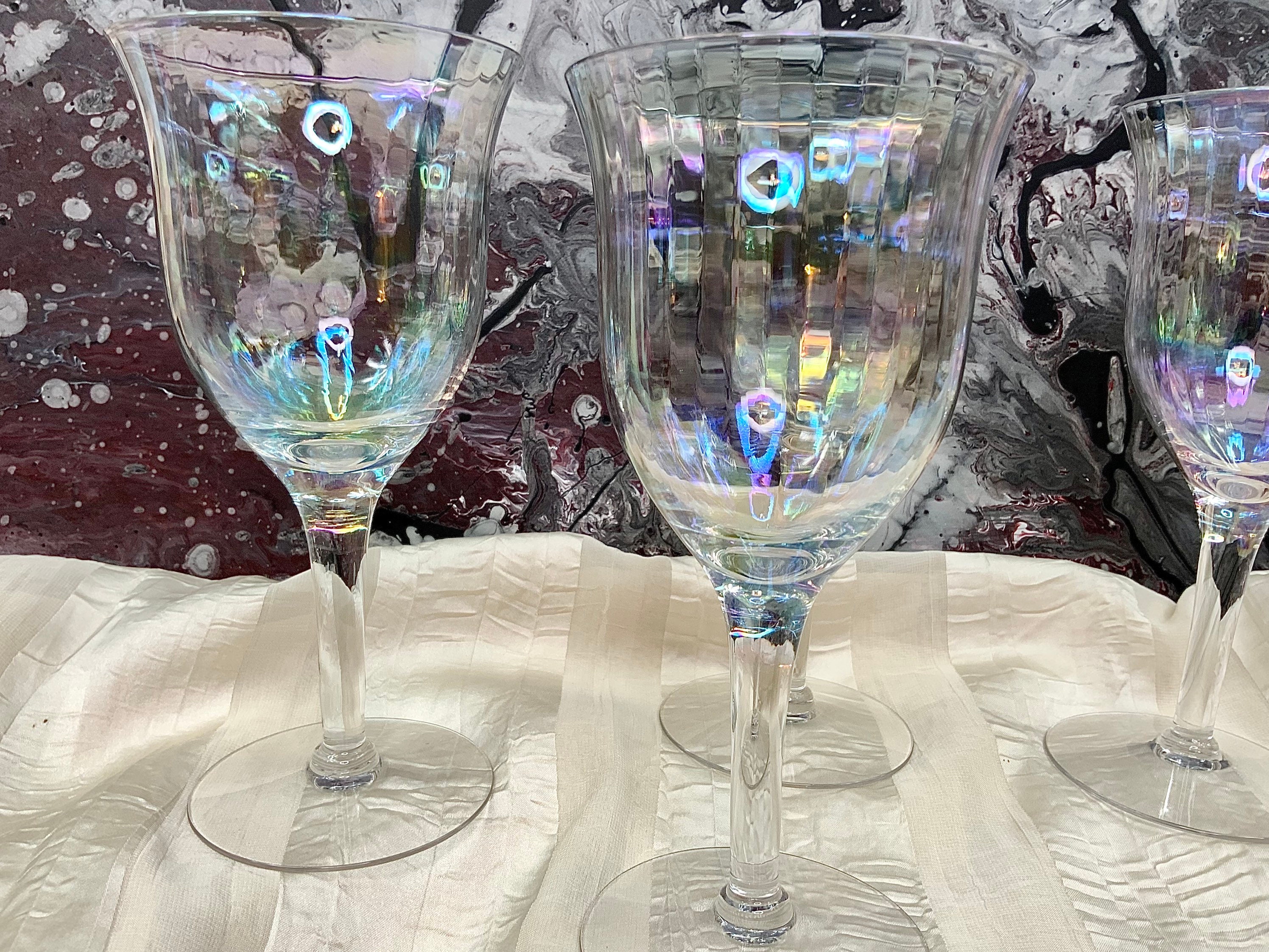 Utility Glass Works Iridescent Water Glasses Set of 4 UGWS-01 - Etsy