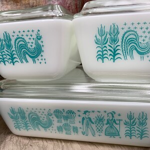 Pyrex Butterprint Amish Refrigerator Casserole Set With Lids, New in ...