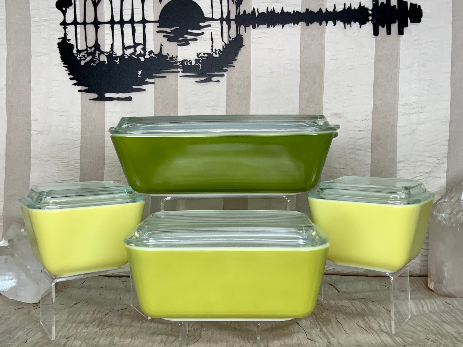 Vintage Pyrex Verde New in Box Refrigerator 8 Piece Set - Etsy