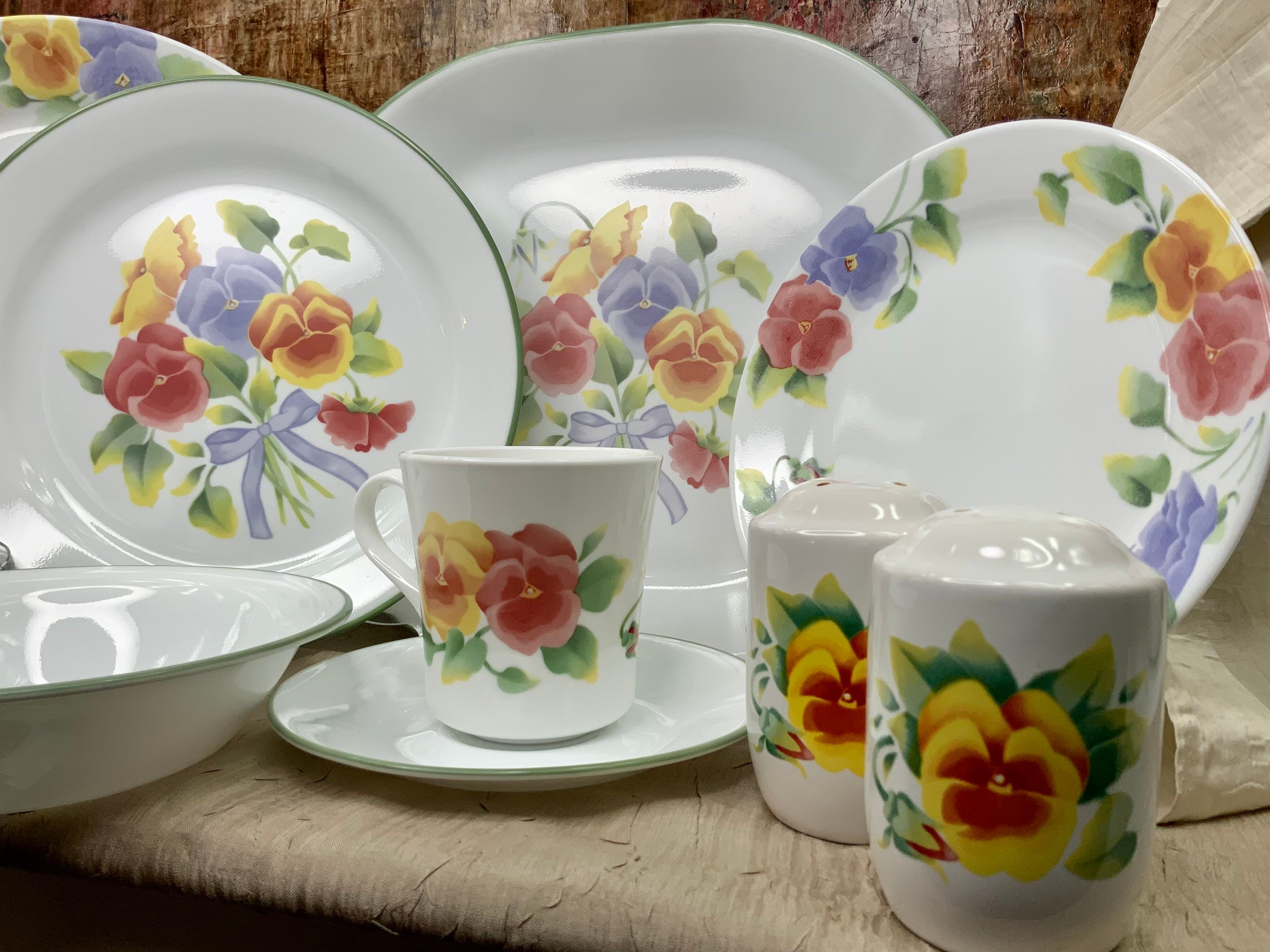 Vintage Corelle Summer Blush 27 Piece Four Place Setting - Etsy