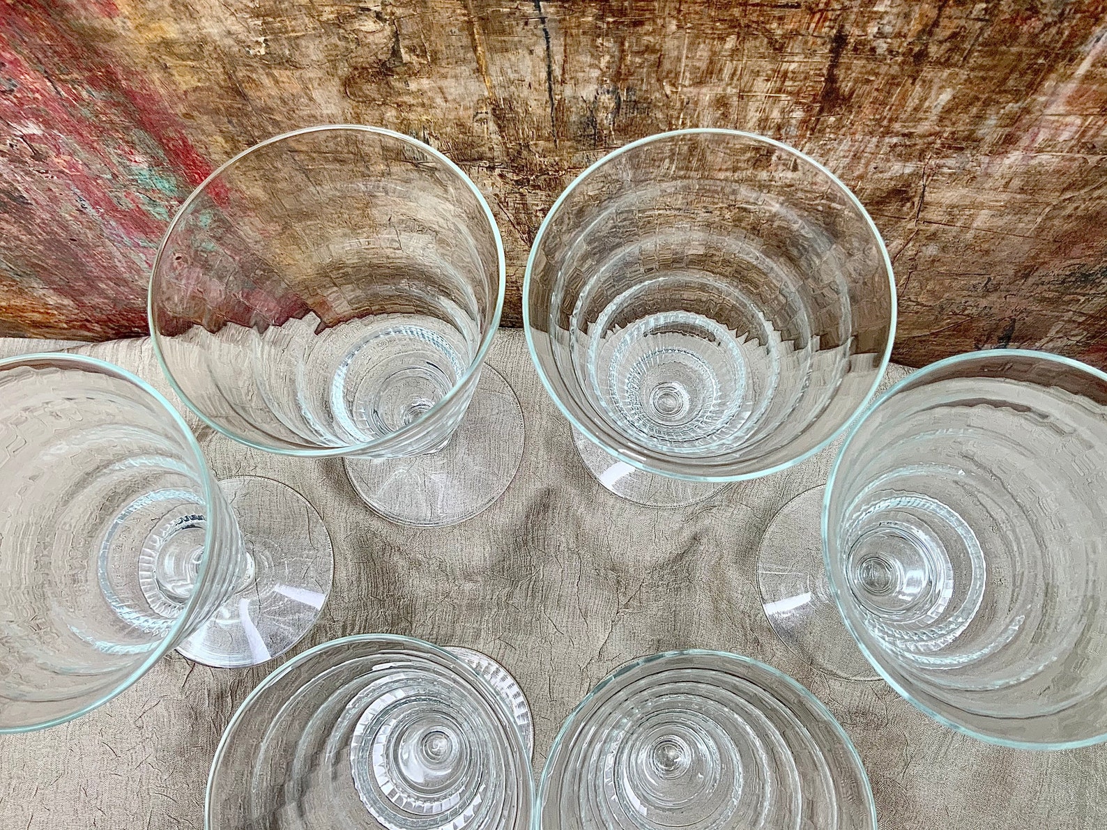RARE Utility Glass Works Cambodia Ware Crystal Set of 6 Ice - Etsy