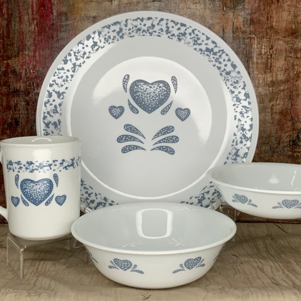 Corelle Blue Hearts - Etsy