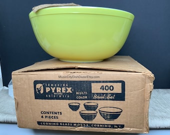 Pyrex Primary Colors Mixing Bowl Set - Etsy