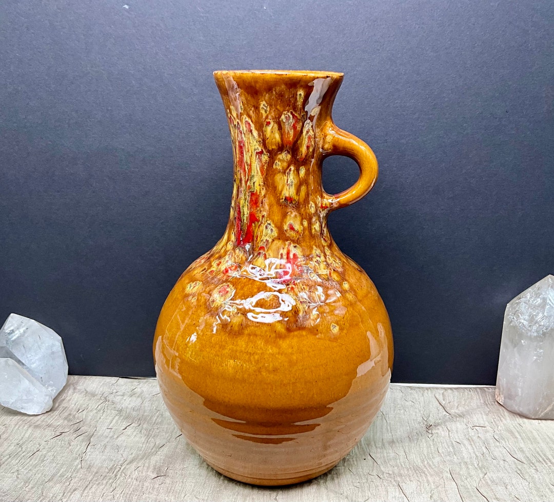 Vintage Pottery, Cherokee Native American, Drip Glaze, Signed Pottery ...