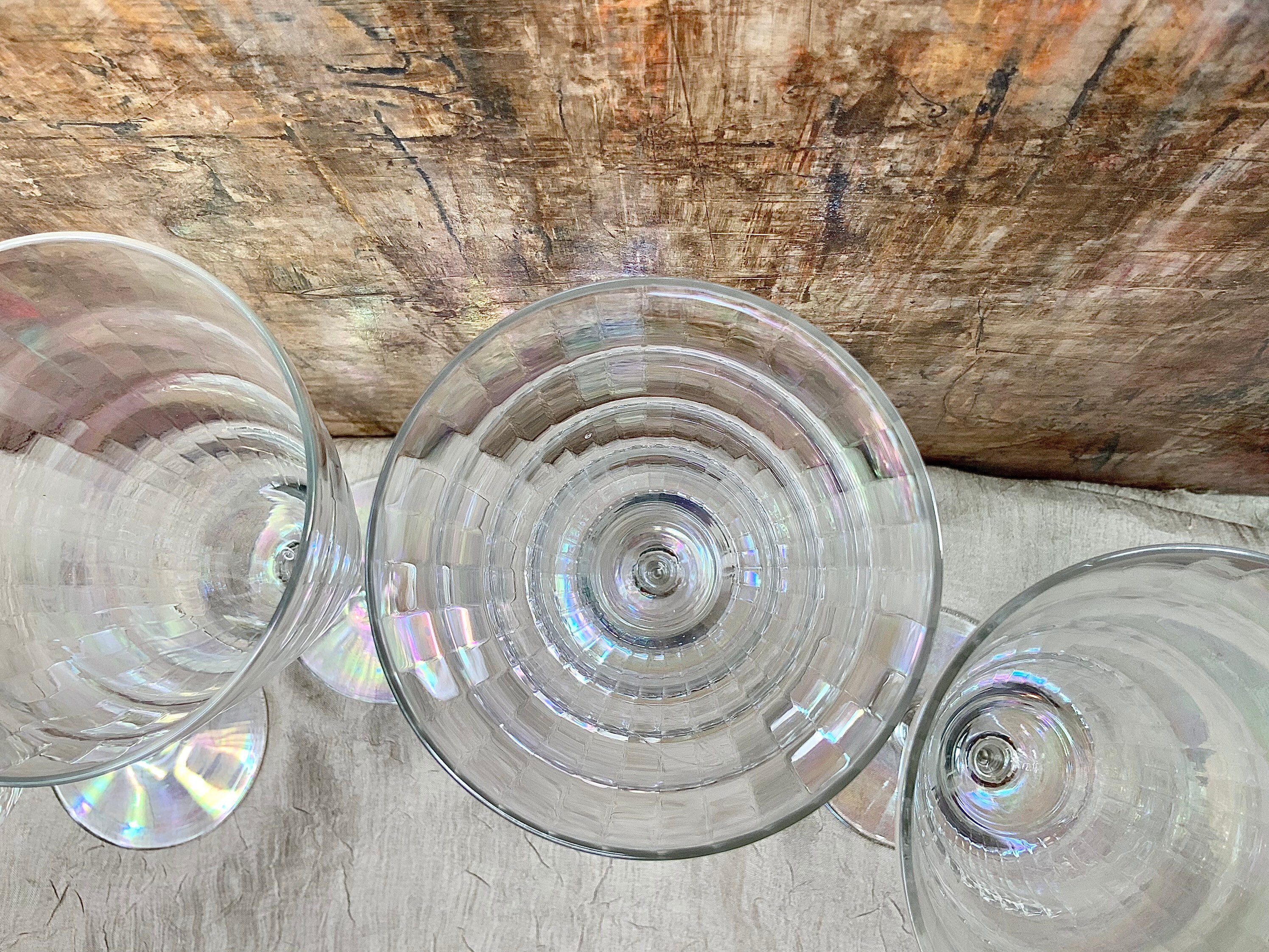 RARE Utility Glass Works Cambodia Ware Water/Wine Iridescent | Etsy