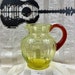 Rare Utility Glass Works 72oz Pitcher, Narrow Vertical Optic, Amber ...