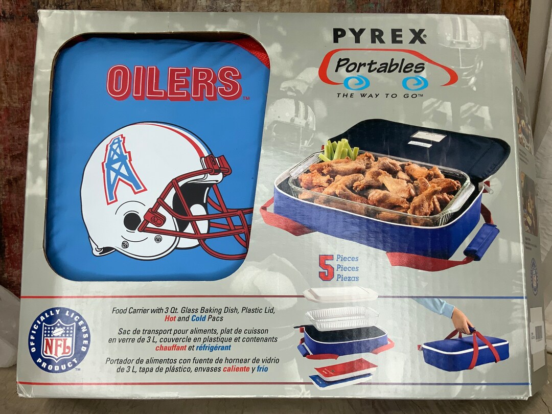Pyrex Houston Oilers Portables Hot/cold Casserole With Lid and Case ...