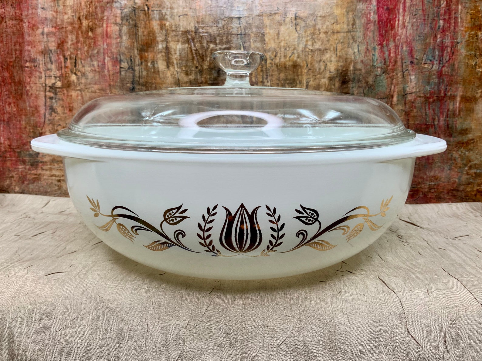 Vintage Pyrex Golden Tulip New in Box 2 Quart Covered - Etsy