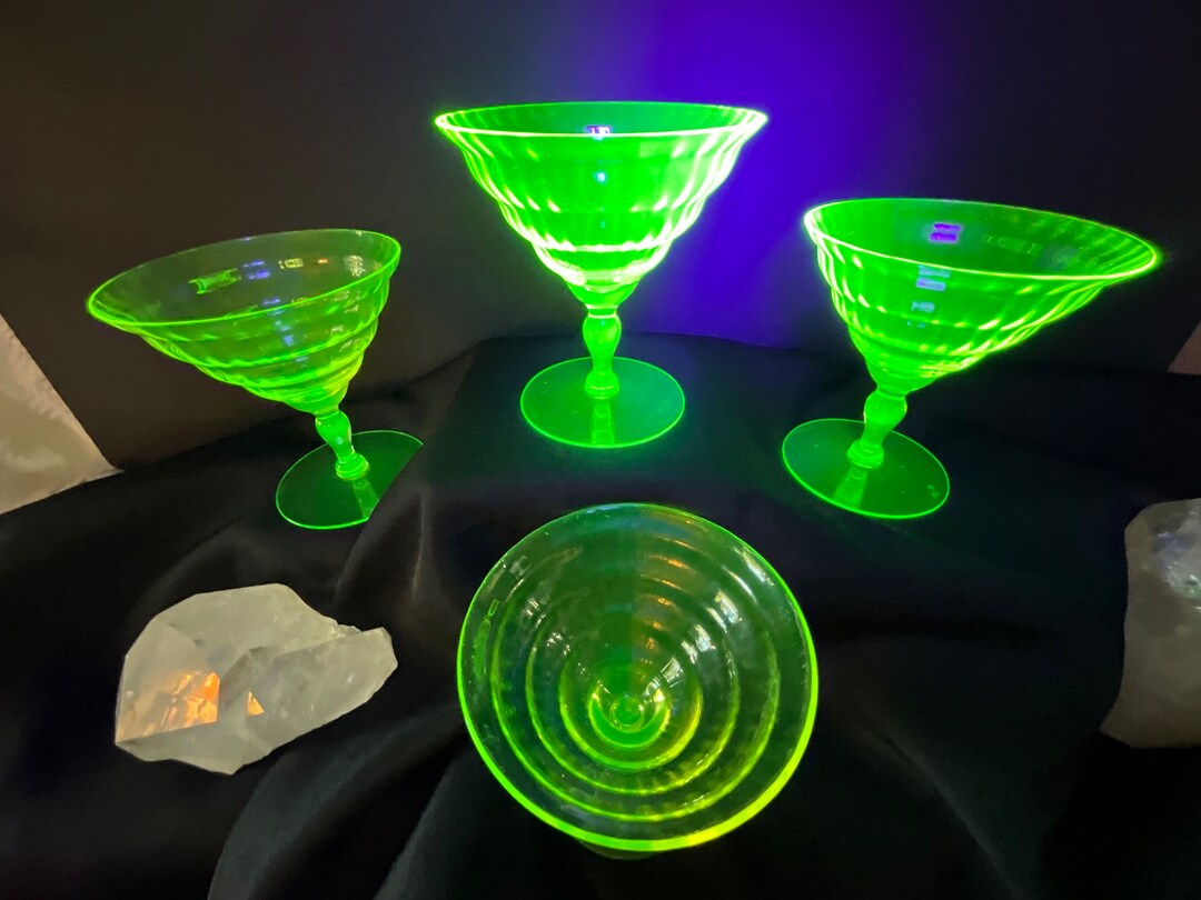 Utility Glass Works Cambodia Ware Sherbet Champagne Set of 4 - Etsy