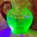 Rare Utility Glass Works 72oz Pitcher, Narrow Vertical Optic, Amber ...