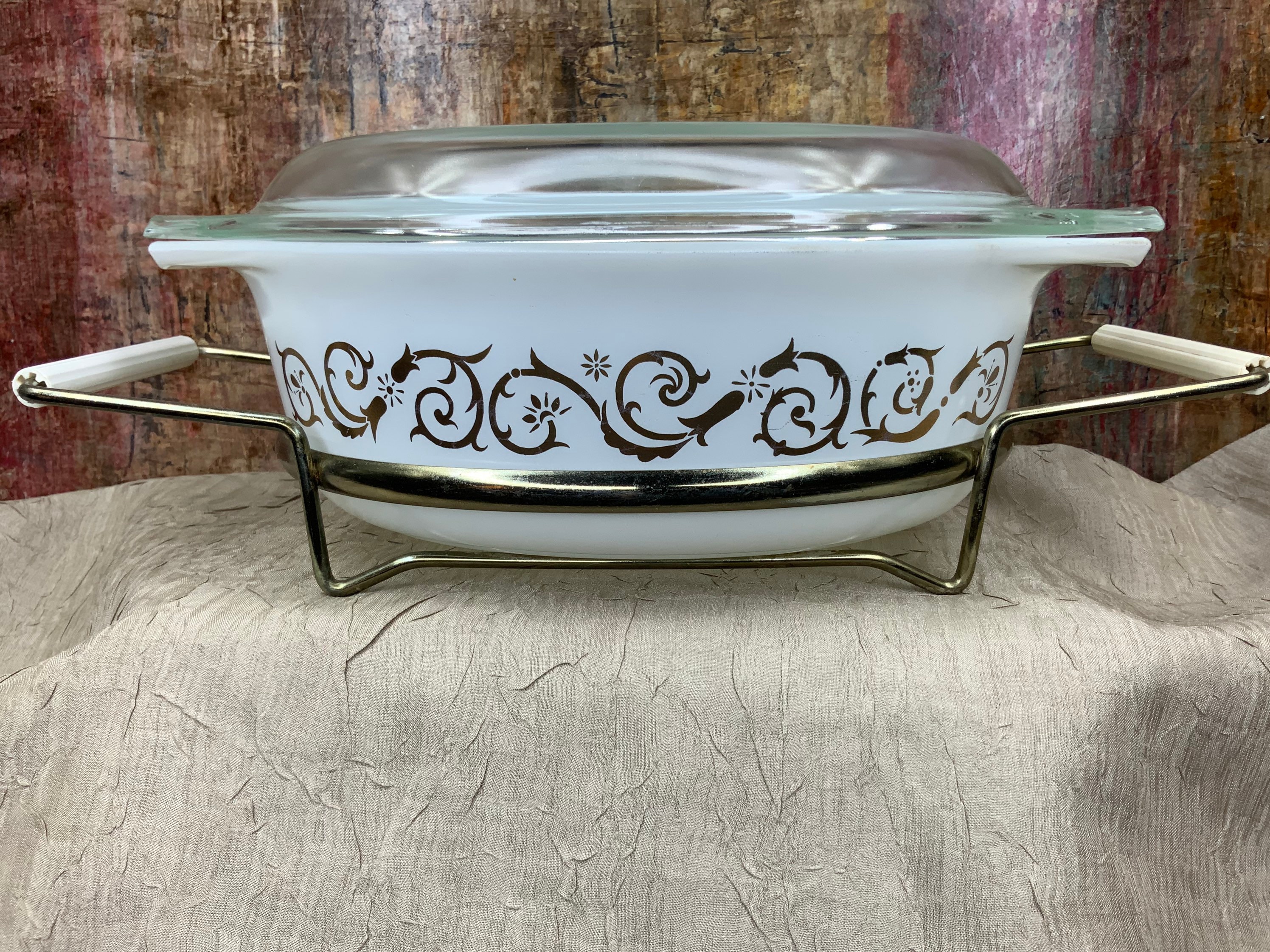 Vintage Pyrex Empire Scroll 043 Oval Casserole With Lid and | Etsy